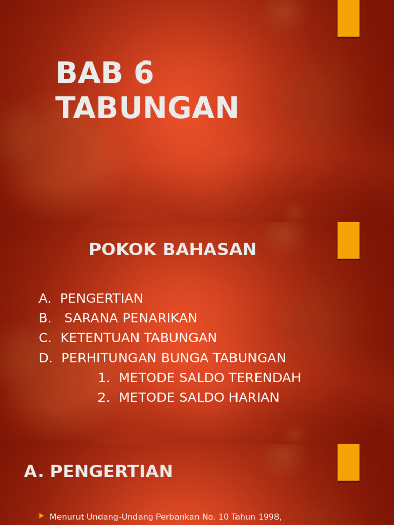 Pengertian dan Sarana Tabungan | PDF
