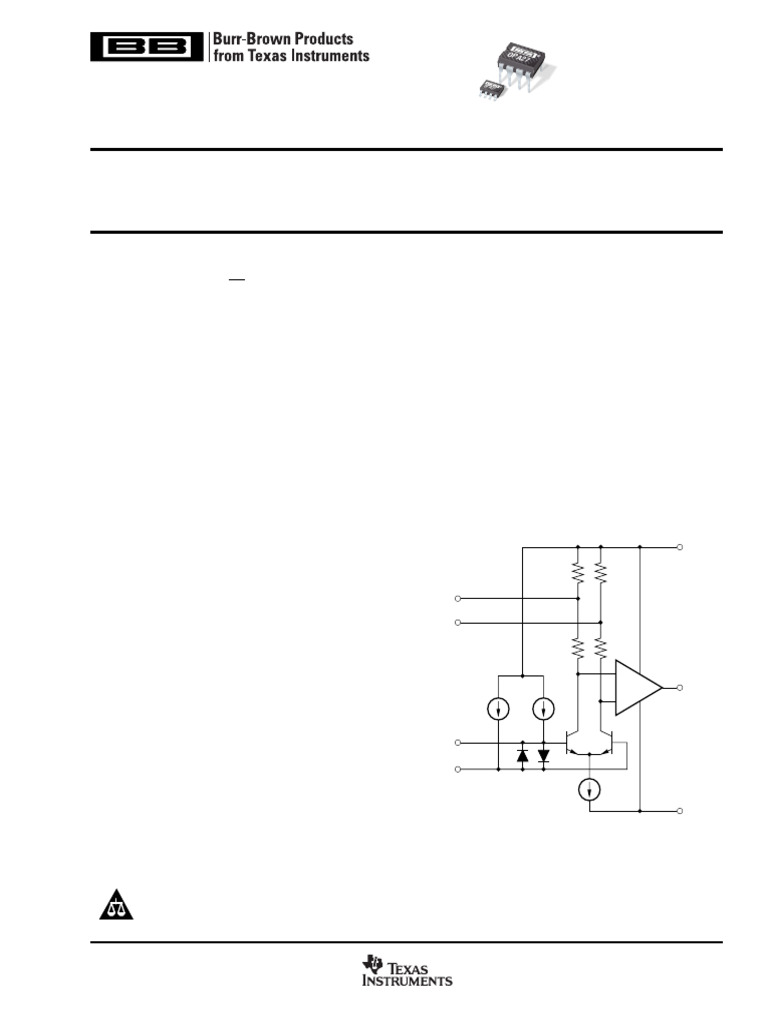 Opa 27 | PDF | Electrostatic Discharge | Operational Amplifier