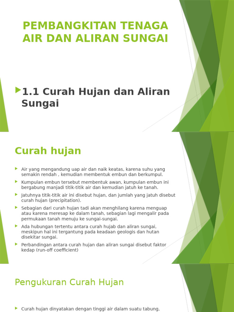 Pembangkitan Tenaga Air Dan Aliran Sungai | PDF