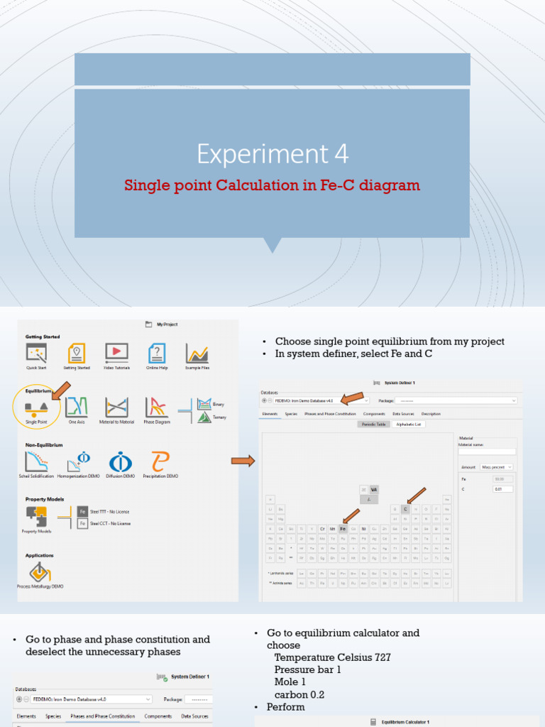 Experiment 4: Single Point Calculation in Fe-C Diagram | PDF | Science ...