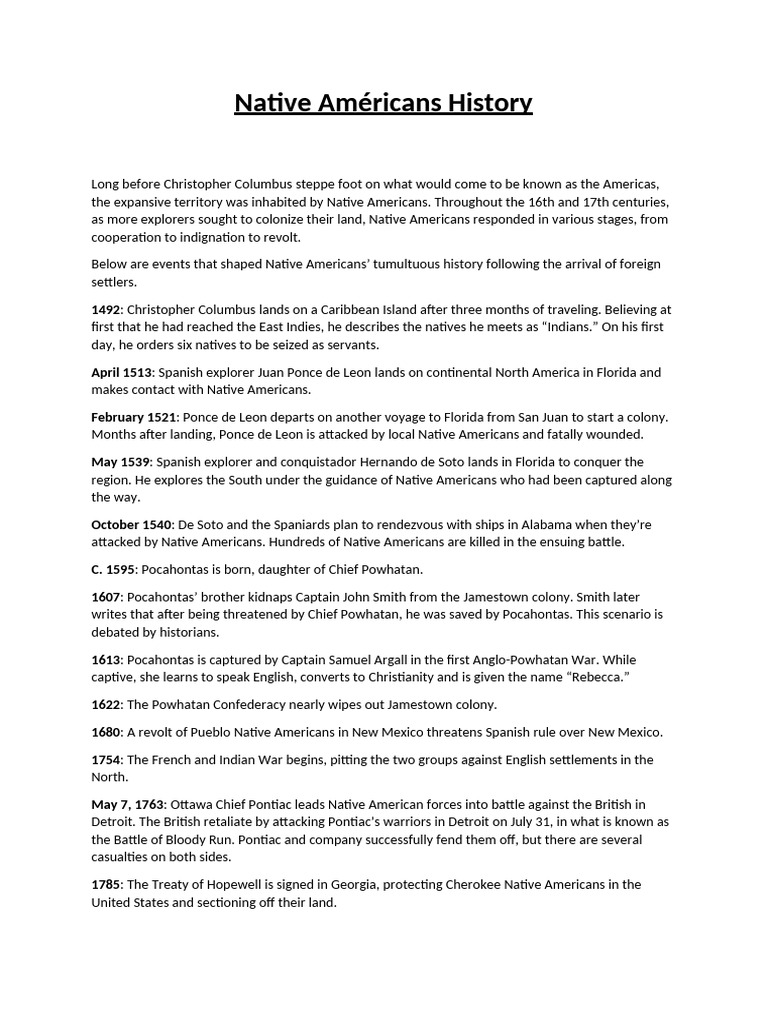 Native Américans History | PDF | Battle Of The Little Bighorn | Native ...