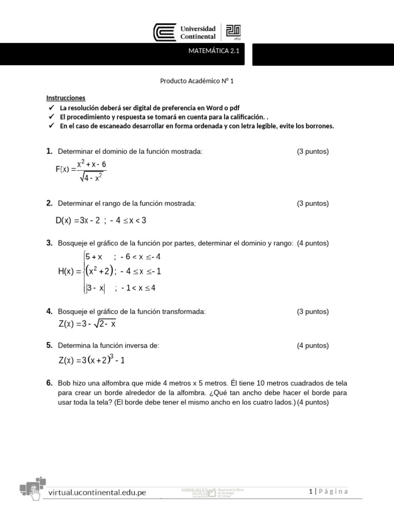 Producto Académico N1-Mate2.1 | PDF