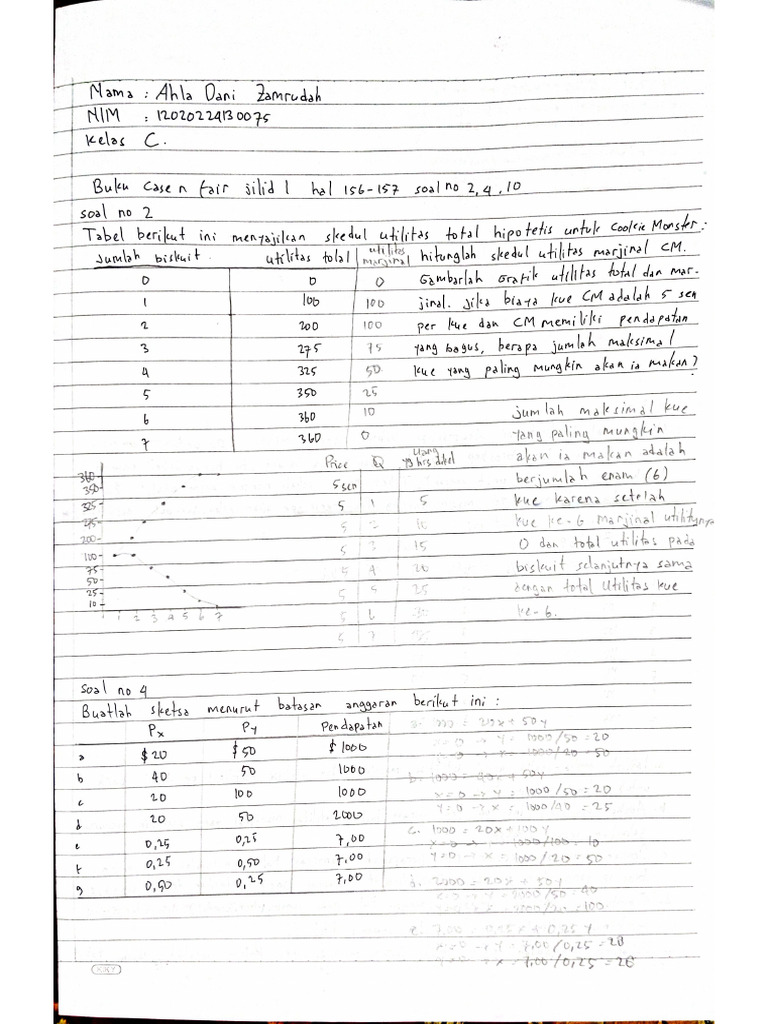 Tugas Soal Case N Fair - Mikro - Hal 157 | PDF