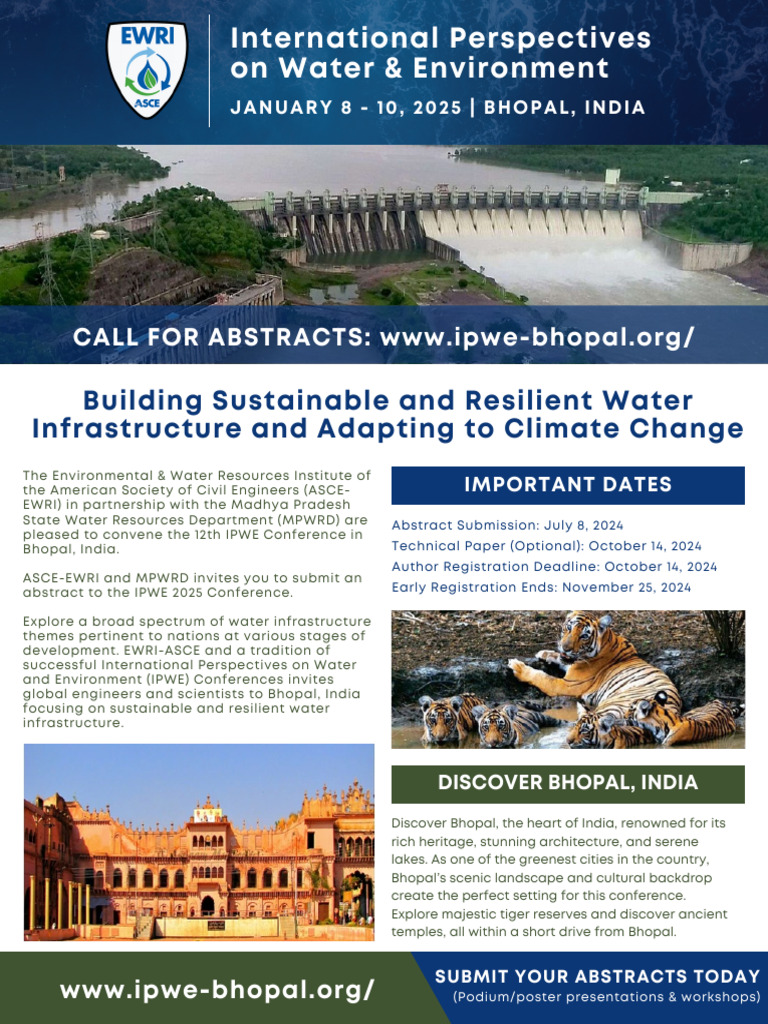 IPWE 2025 Call For Abstracts Final | PDF | Water | Water Resources