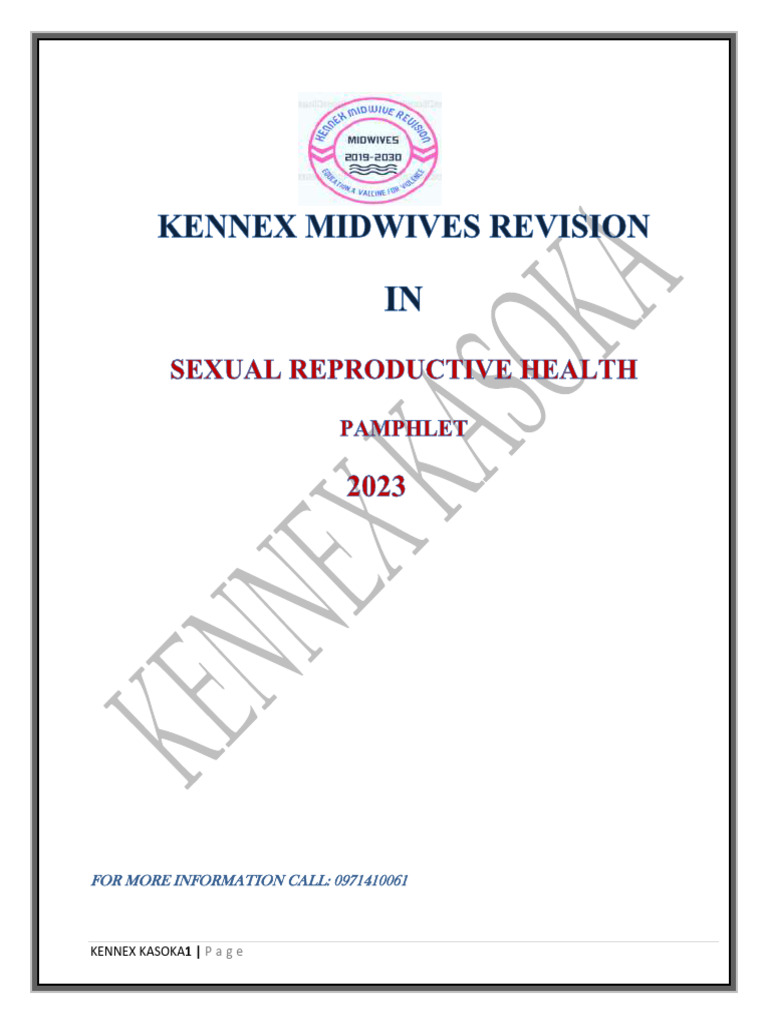 Kennex Revision Sexual Reproductive Health Pamphlet-2023 | PDF | Vagina ...