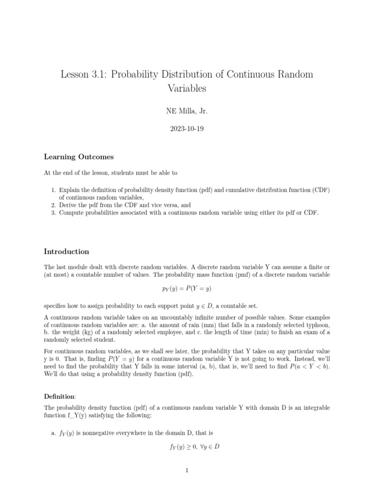 M3_Stat113 | PDF | Probability Distribution | Normal Distribution