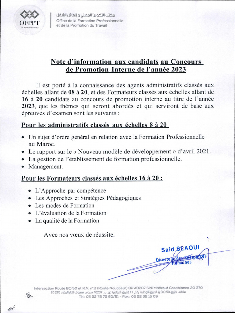 Note D'info Candidats CPI 2023 | PDF