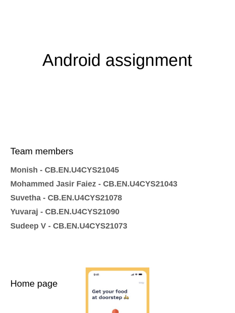 Android Assignment | PDF
