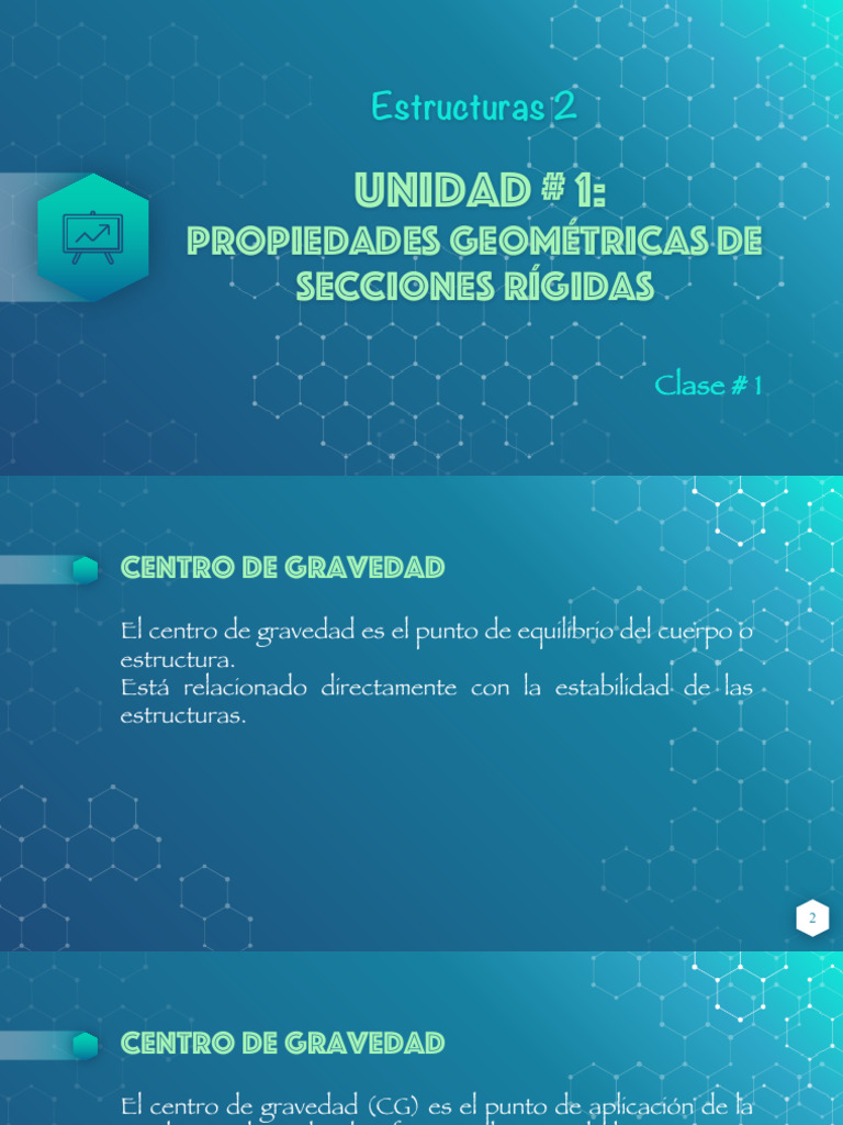 Estructuras 2 - Semana 1 | PDF | Centro de masa | Física Aplicada e Interdisciplinaria