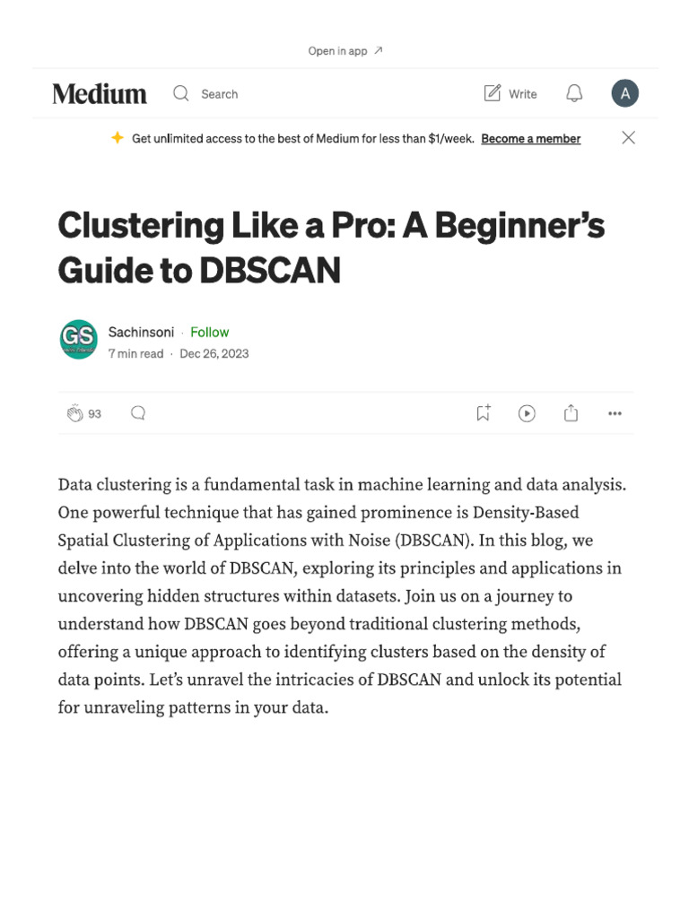 DBSCAN | PDF