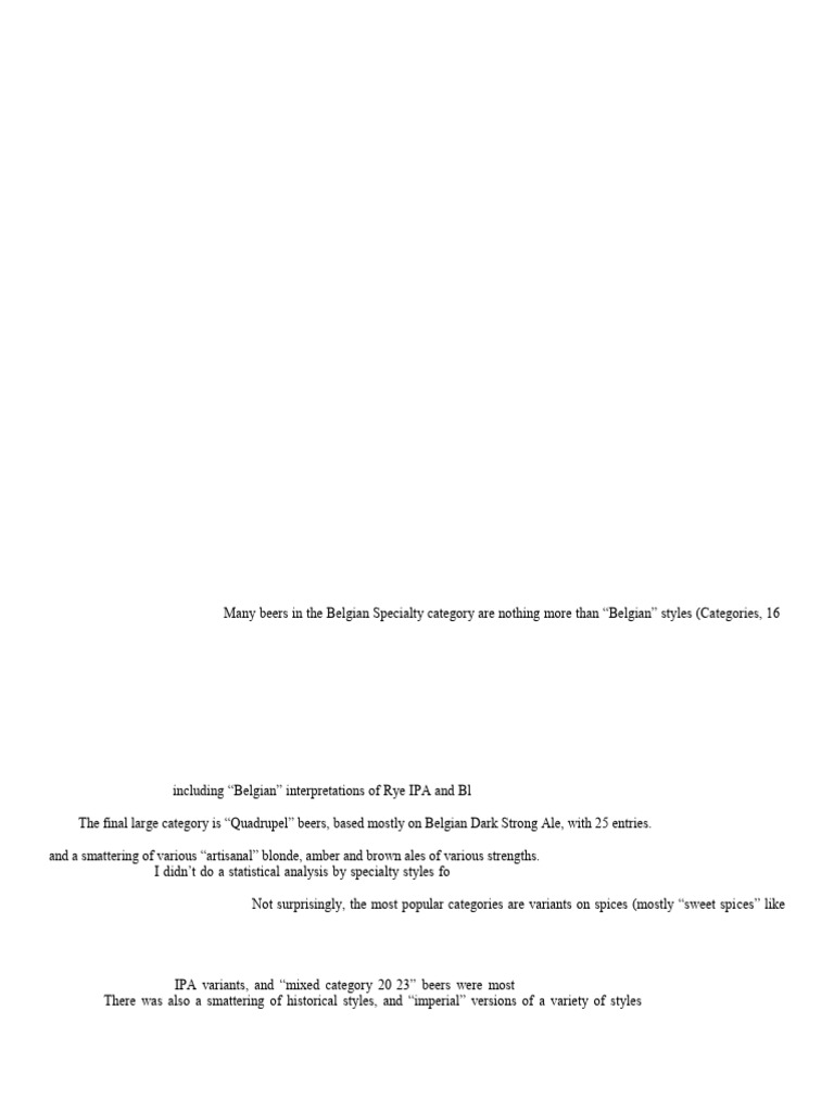 BJCP_Competition_Data_Collection_Project_Analysis | PDF | Beer | Ale