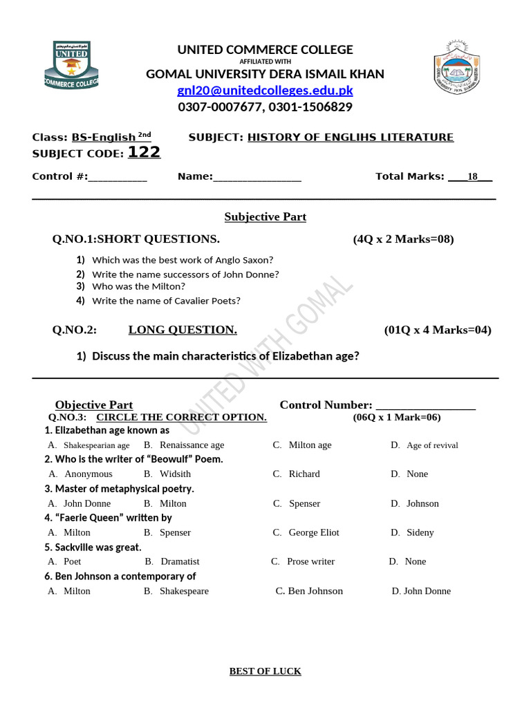 History of English Literature | PDF