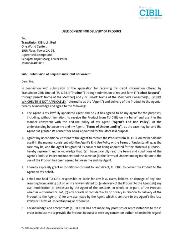 ConsumerConnect_StandardFormatLetter_CCS | PDF | Indemnity | Legal ...