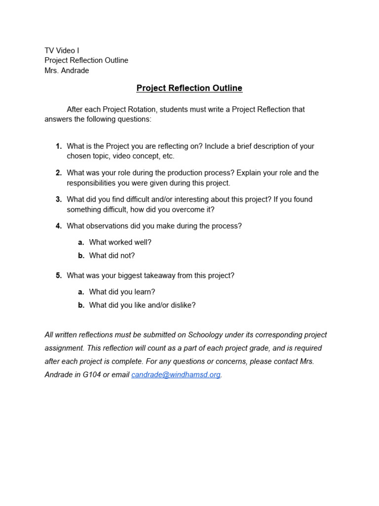 Projectreflections1 Pdf 