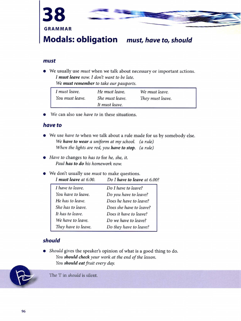 Modals Obligation | PDF