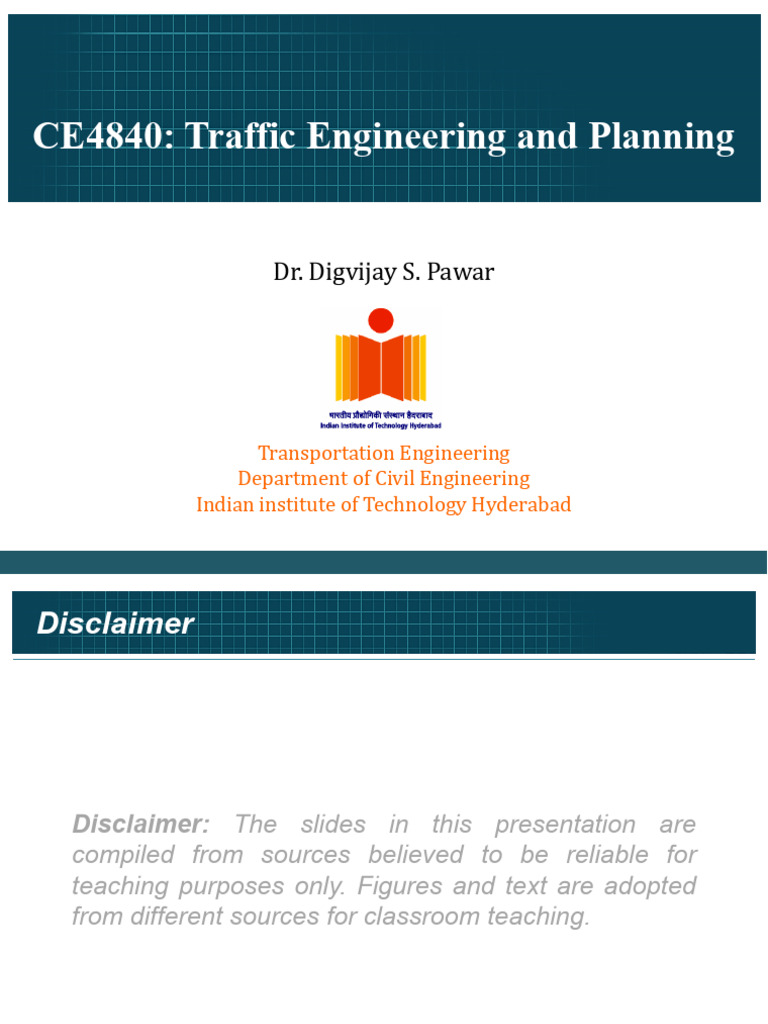 CE3840 Traffic Engineering - 1 | PDF | Traffic