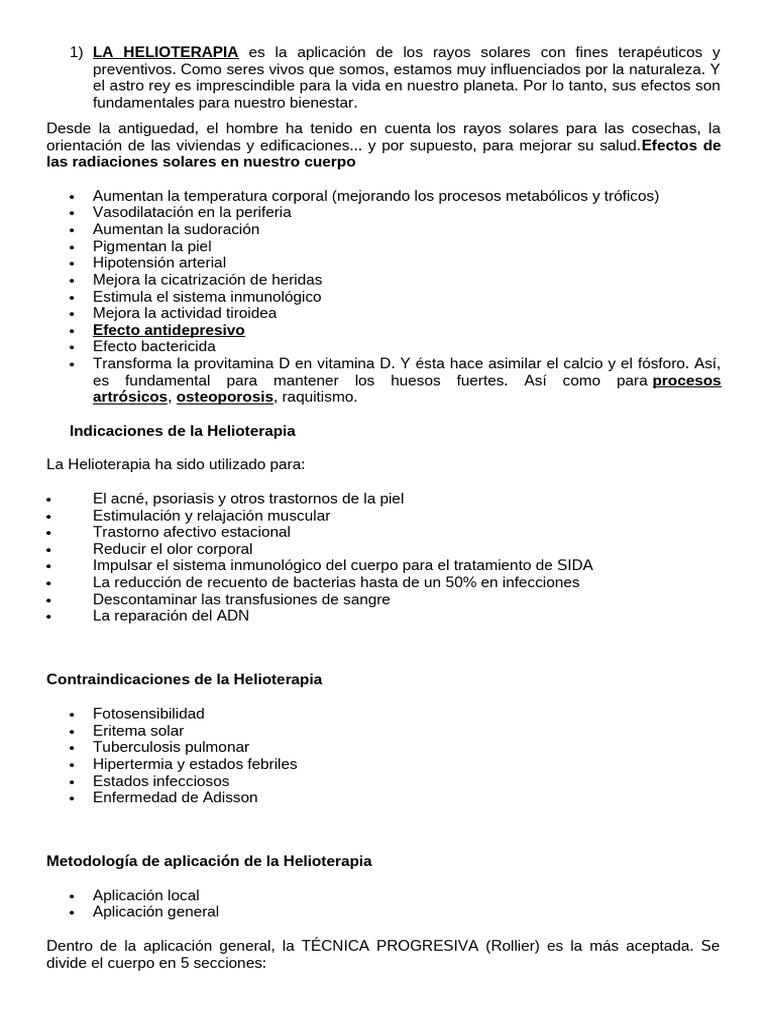 AAAAAAAAAAAAAAAAAAAAAAALA HELIOTERAPIA Es La Aplicación de Los Rayos ...