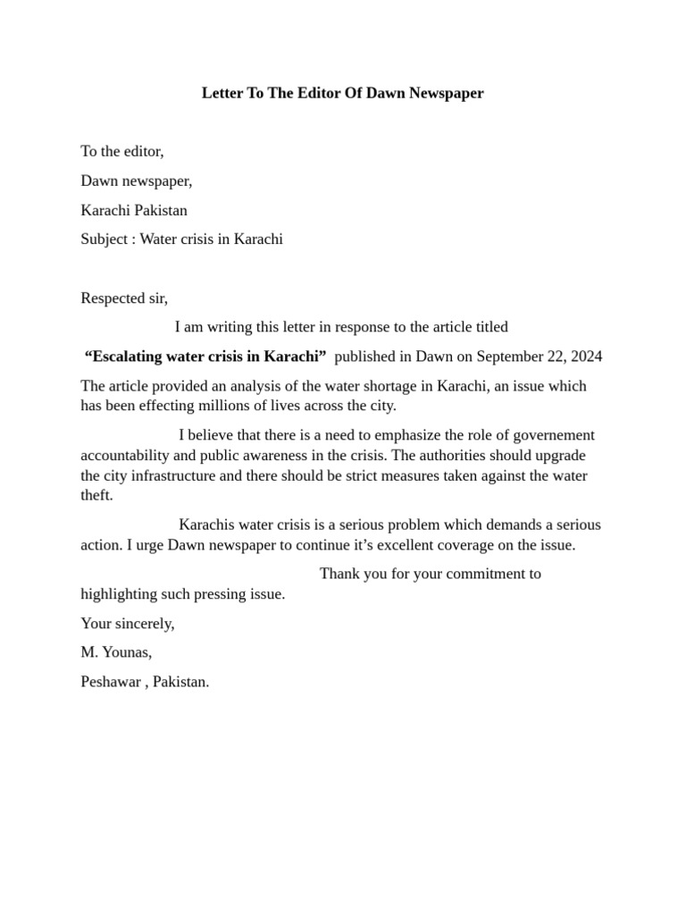 Addressing Karachi's Water Crisis | PDF | Social Science