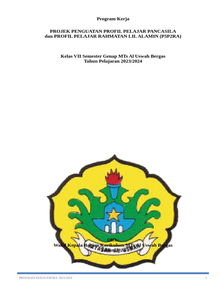 Program Kerja p5 2024 | PDF
