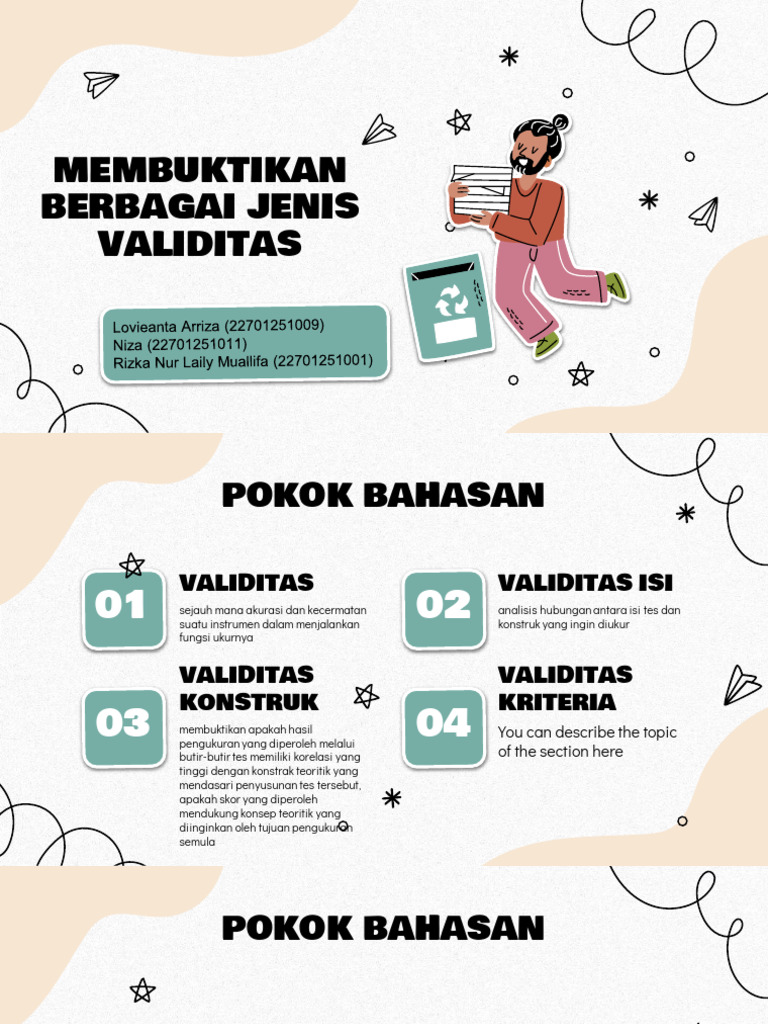 Membuktikan Berbagai Jenis Validitas | PDF