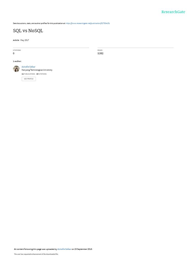 Jmessp Sqlvsnosql Pdf No Sql Databases