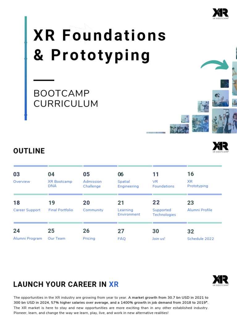 XR Bootcamp Curriculum | PDF | Htc Vive | Virtual Reality