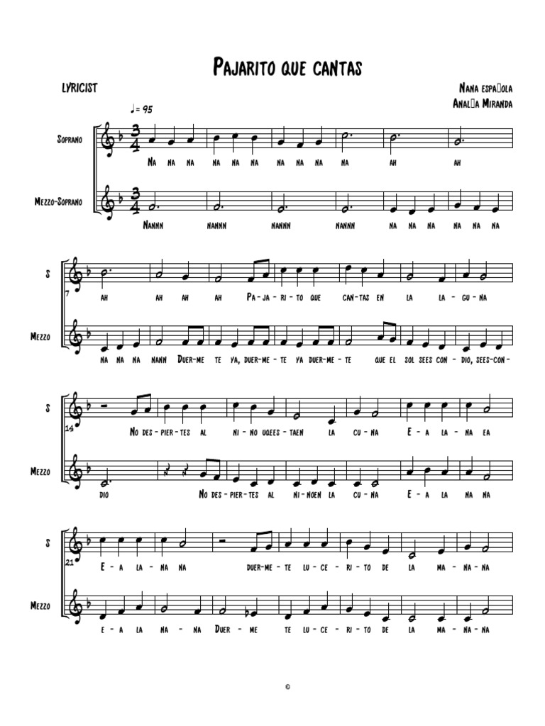 Pajarito | PDF | Música vocal | Canto