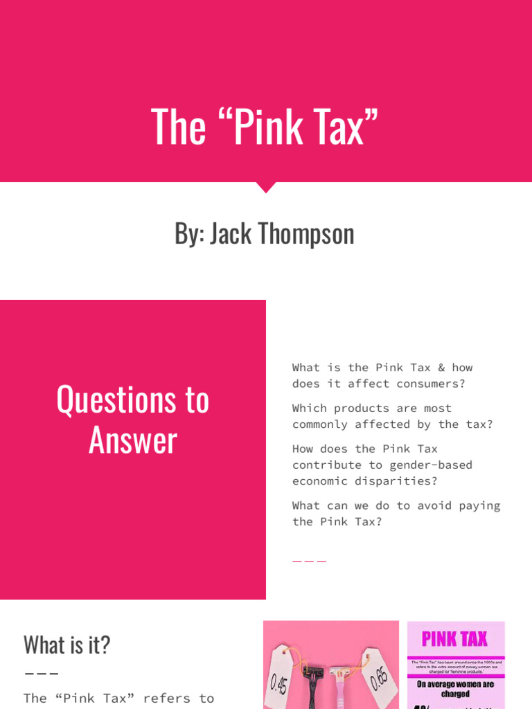 Pink Tax | PDF | Taxes | Gender