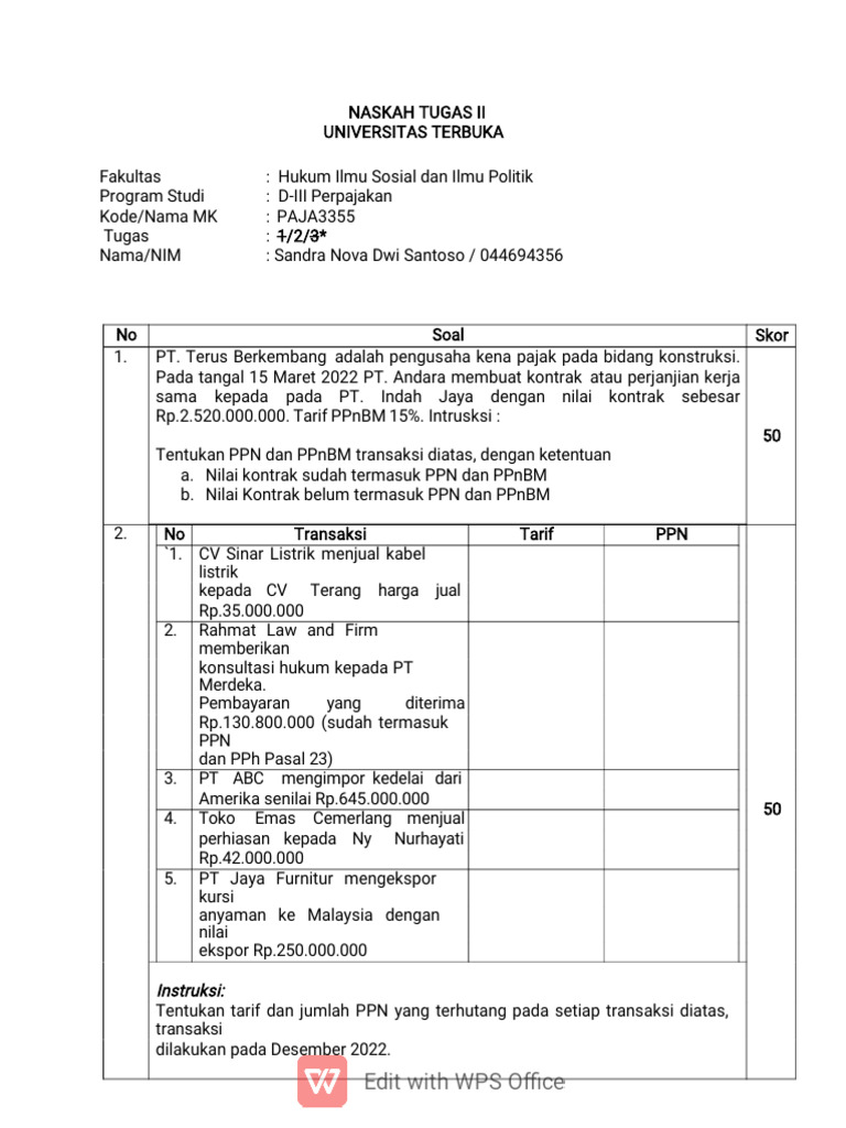 Lab PPN Dan PPNBM PDF | PDF | Pengelolaan Keuangan & Uang