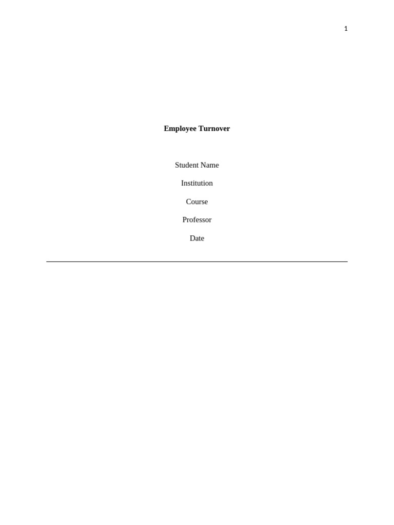 Employee Turnover | PDF | Turnover (Employment) | Employment