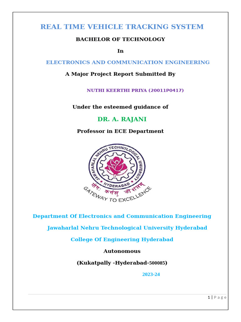 Major Report Final(K) | PDF | Global Positioning System | Computer ...