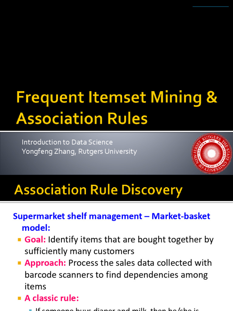 Association Rules | PDF | Sampling (Statistics) | Computer Data