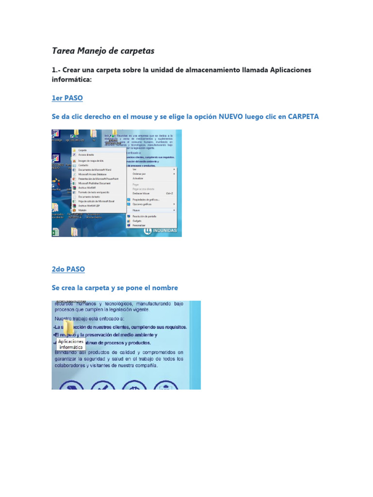 Tarea Manejo de Carpetas | PDF | Informática