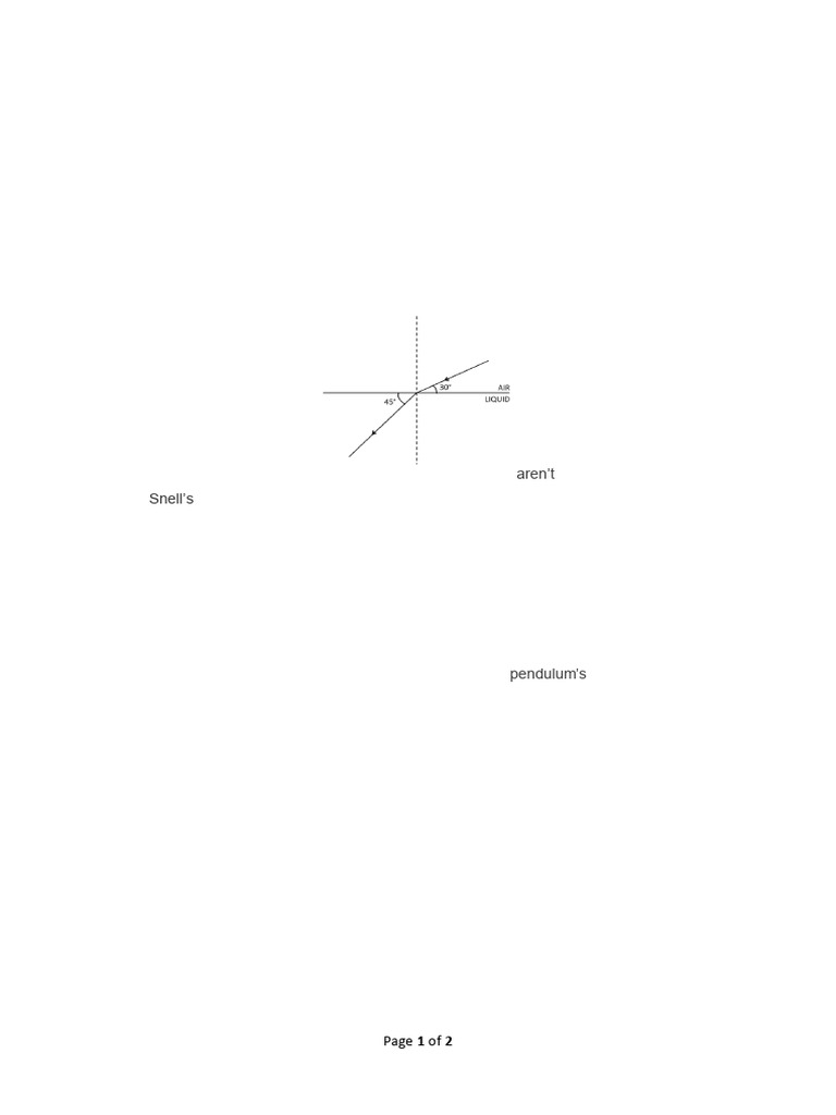 10 Icse Physics - Ut2 - Rev-1 | PDF | Refraction | Refractive Index