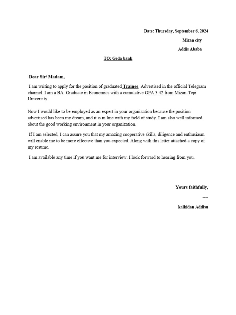 kalkidan(1) for Geda bank | PDF