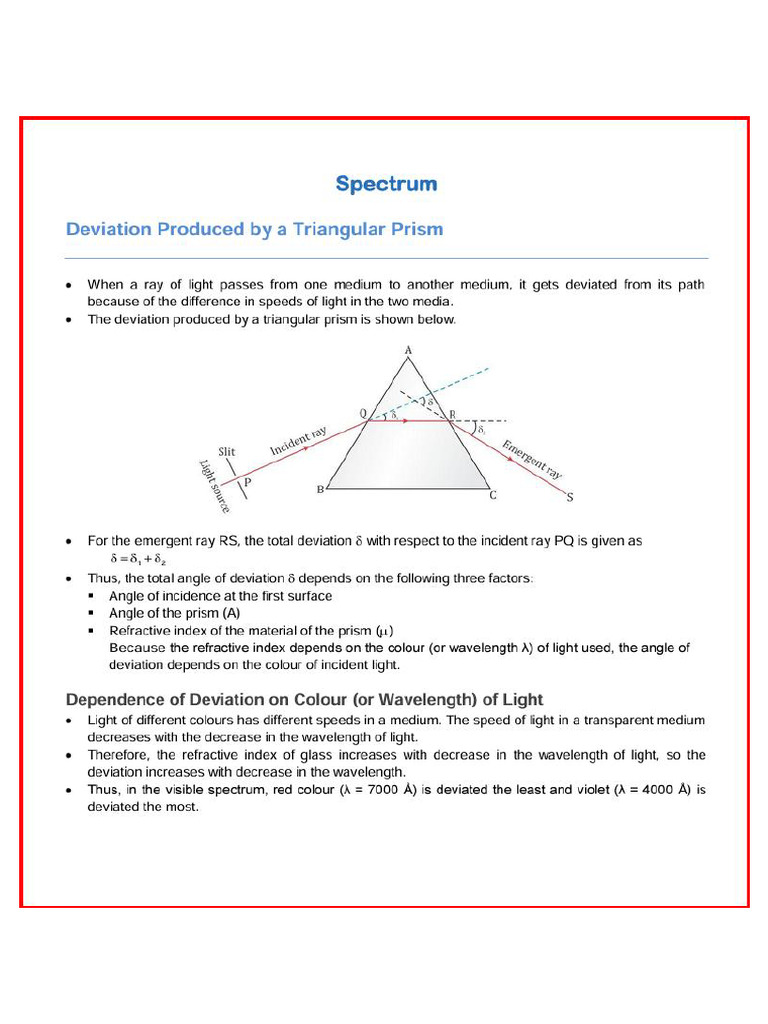 Spectrum Notes | PDF