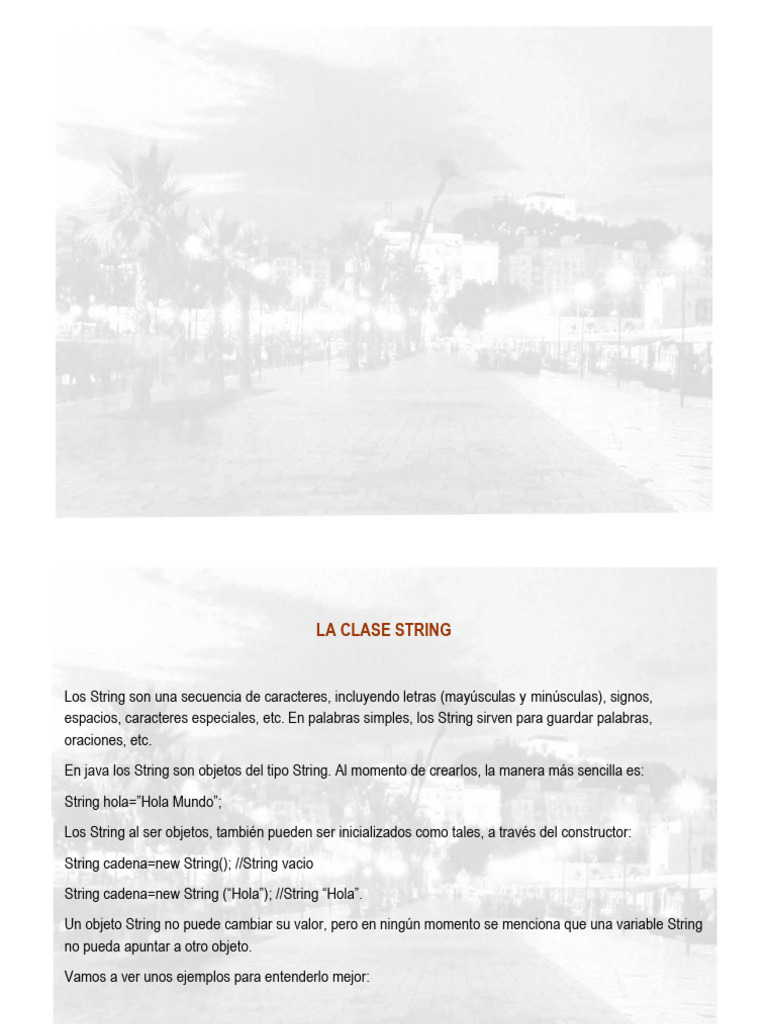 Tema 3. - Clase String | PDF | Cadena (informática) | Almacenamiento de datos de la computadora