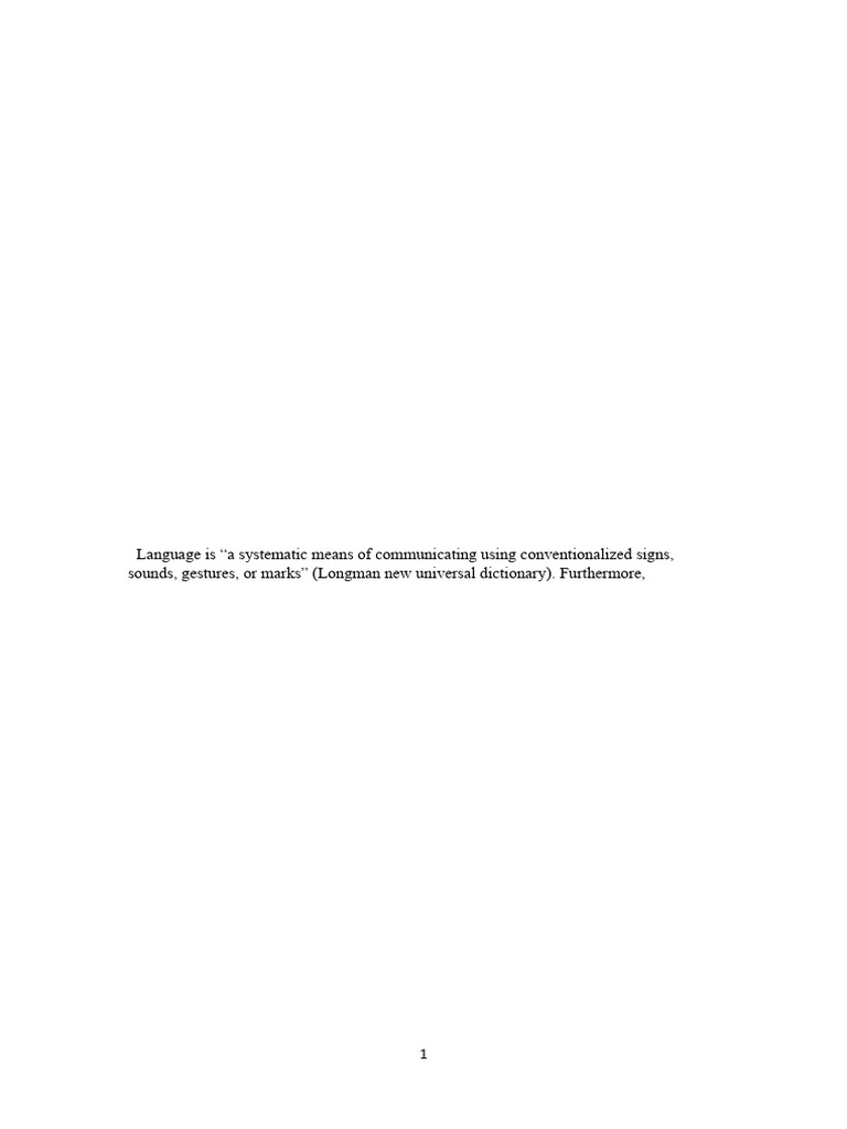 Lecture 1 definition of Language and Linguistics (1) (3) | PDF | Linguistics | Semantics