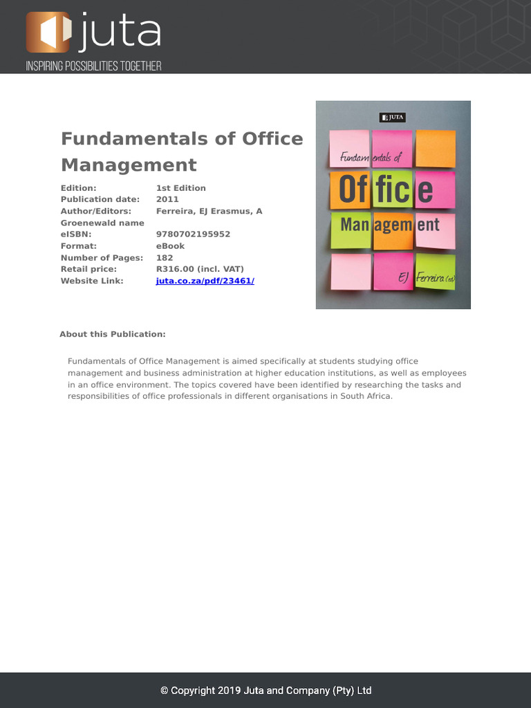 Fundamentals of Office Management Guide | PDF