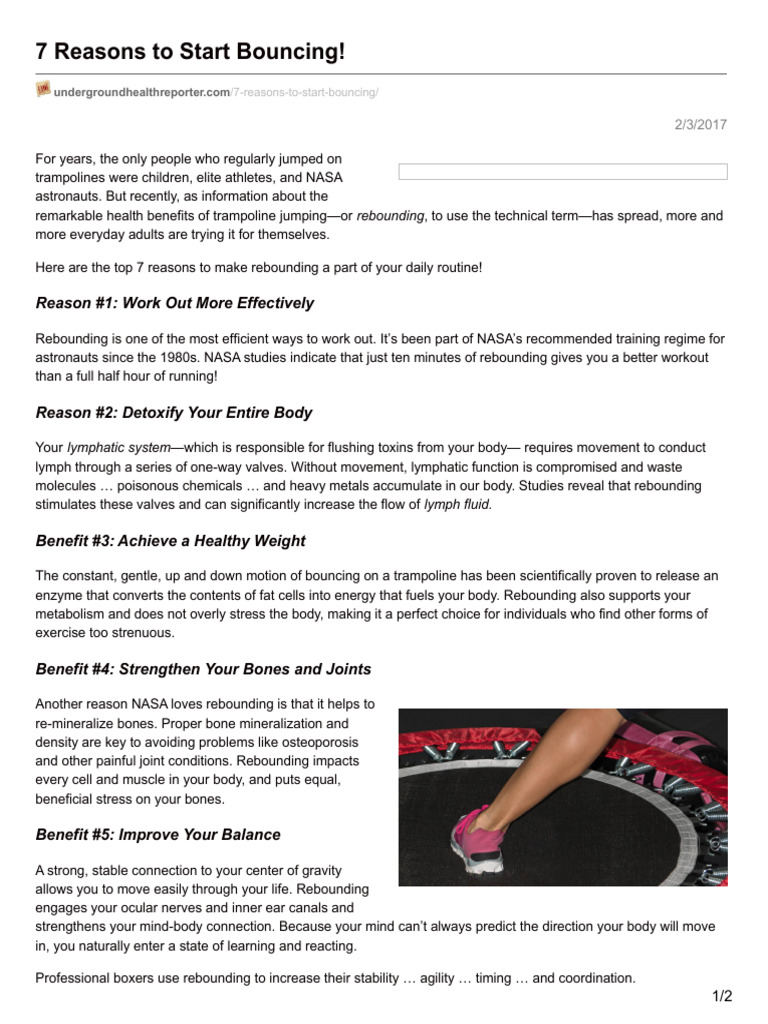 Bouncing Benefits | PDF | Lymph | Bone