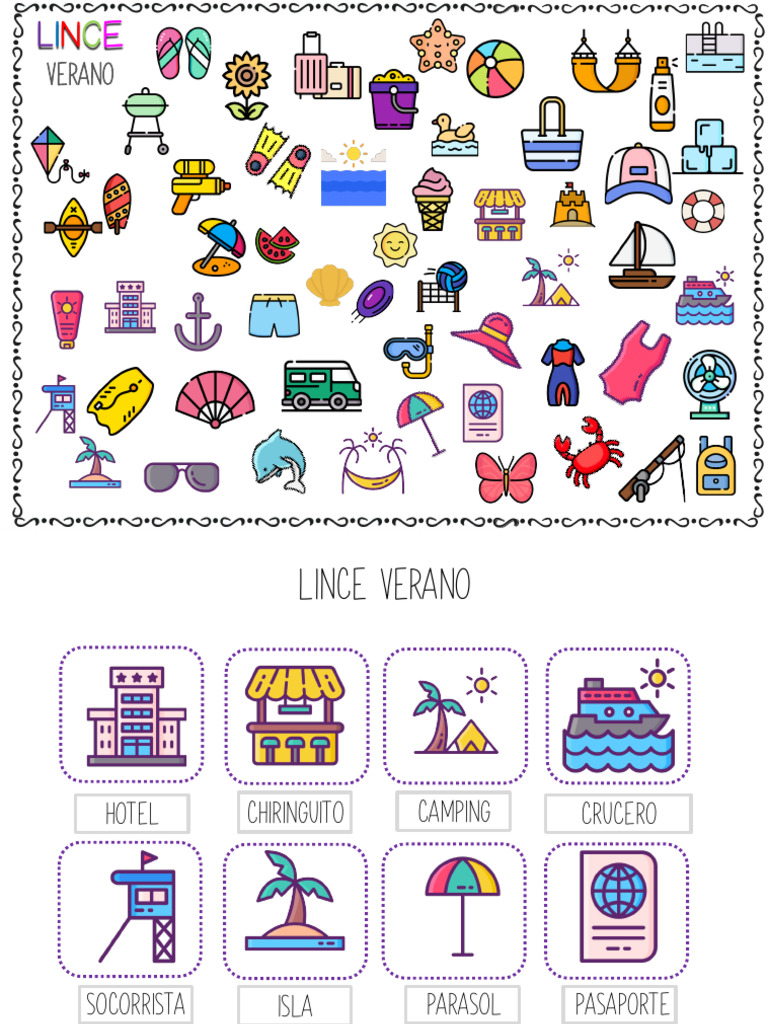 Lince Del Verano 58 Tarjetas Vocabulario | PDF | Ciencias sociales | Arte