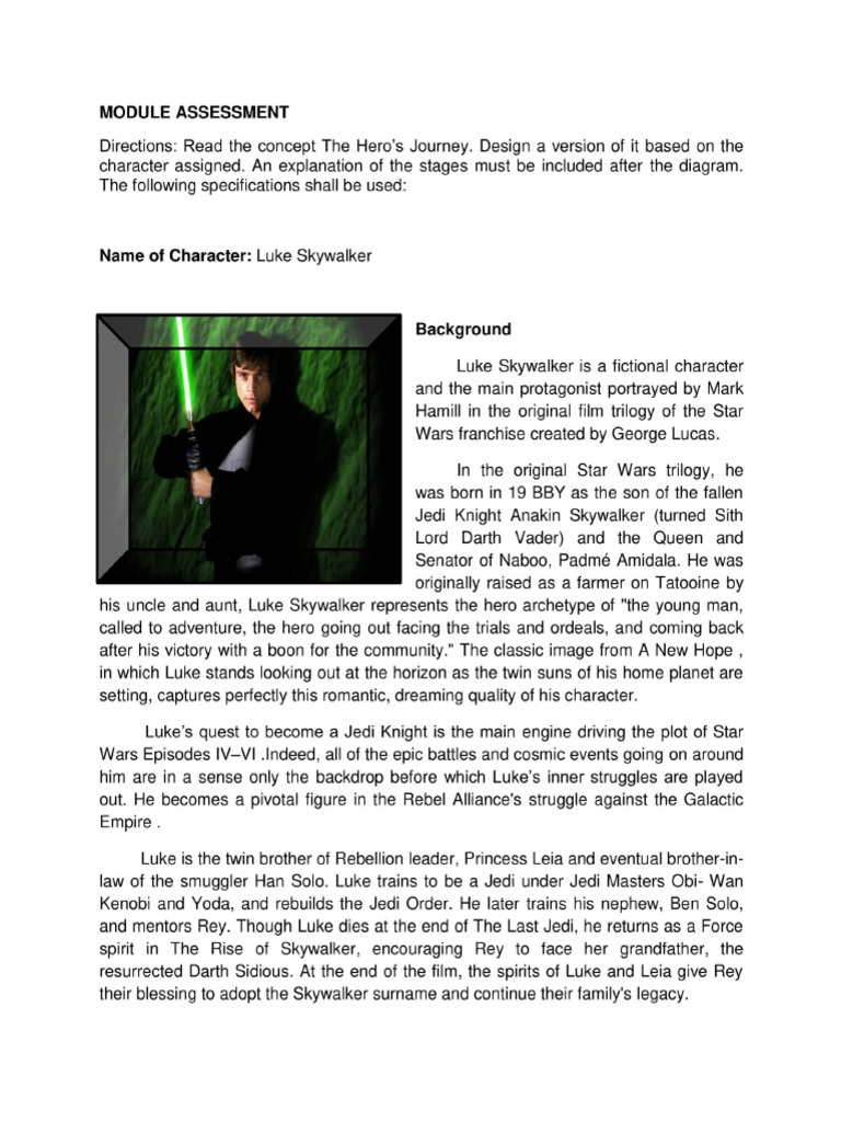 Madeja Daniela F. Luke Skywalker Sample | PDF