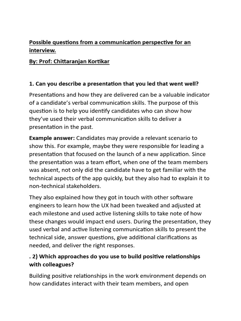 Communication - Important Questions | PDF | Communication | Nonverbal ...