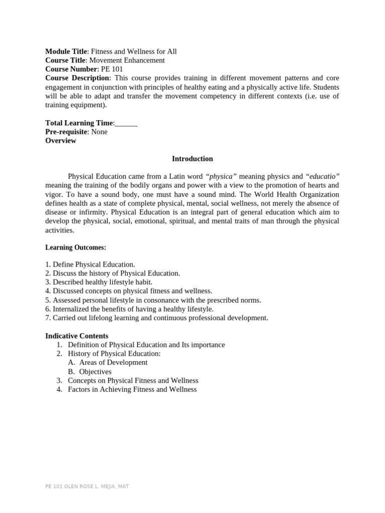 pe-109-mid-term-coverage | PDF | Physical Education | Stress (Biology)