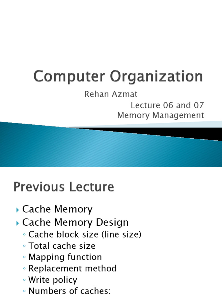 06-07 - Memory Management | PDF | Computer Science | Computer Architecture