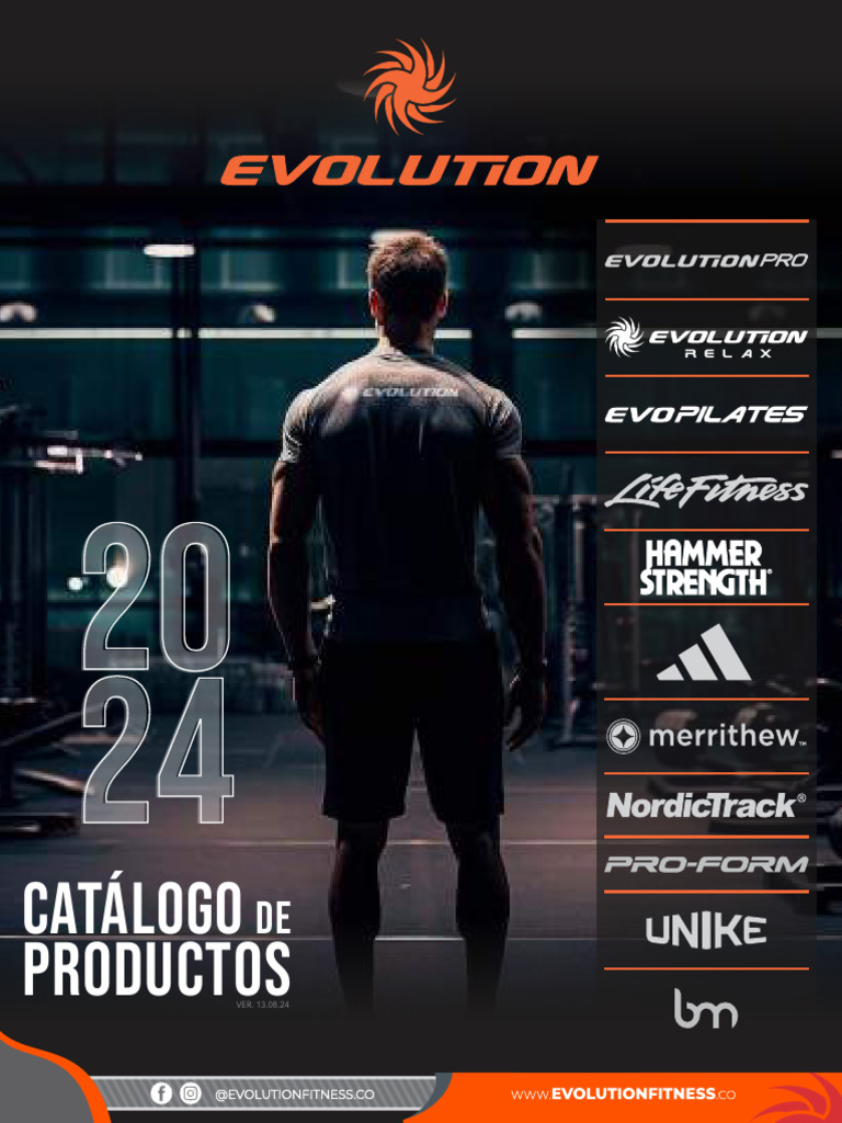 Catálogo Evolution Fitness 2024 | PDF | Aptitud física | Ejercicio físico
