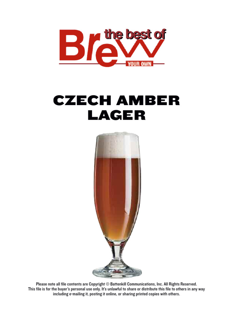 Czech Amber Lager 2 | PDF | Brewing | Beer