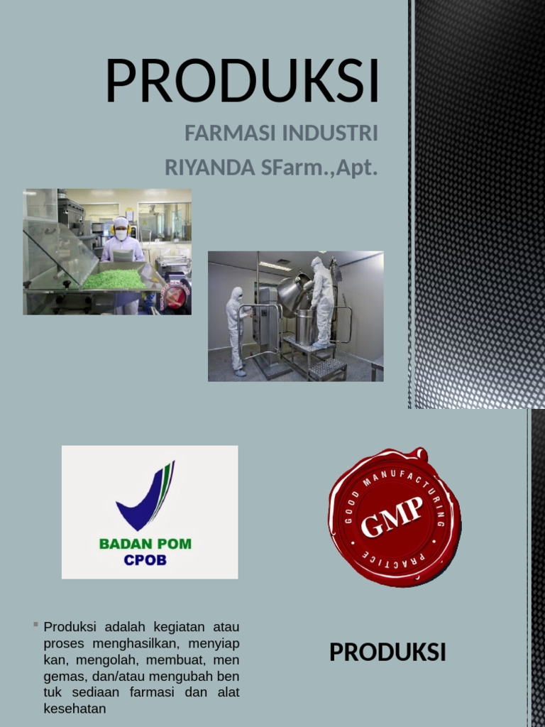 Proses Produksi Farmasi yang Aman | PDF