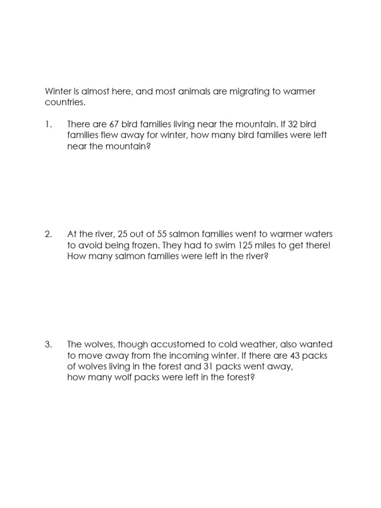 Animal Migration Math Problems | PDF | Religion & Spirituality