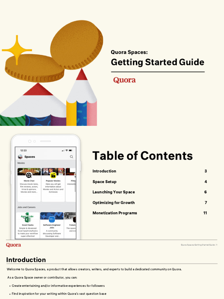 Quora Spaces Getting Started Guide | PDF | Subscription Business Model ...